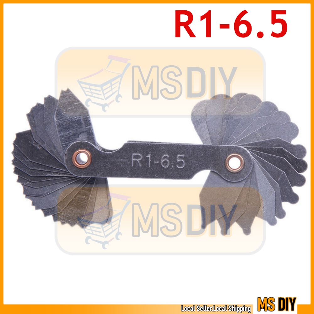 Radius Gauge R1-R80 Metric Feeler Gauge Engine Cylinder Head Curve ...