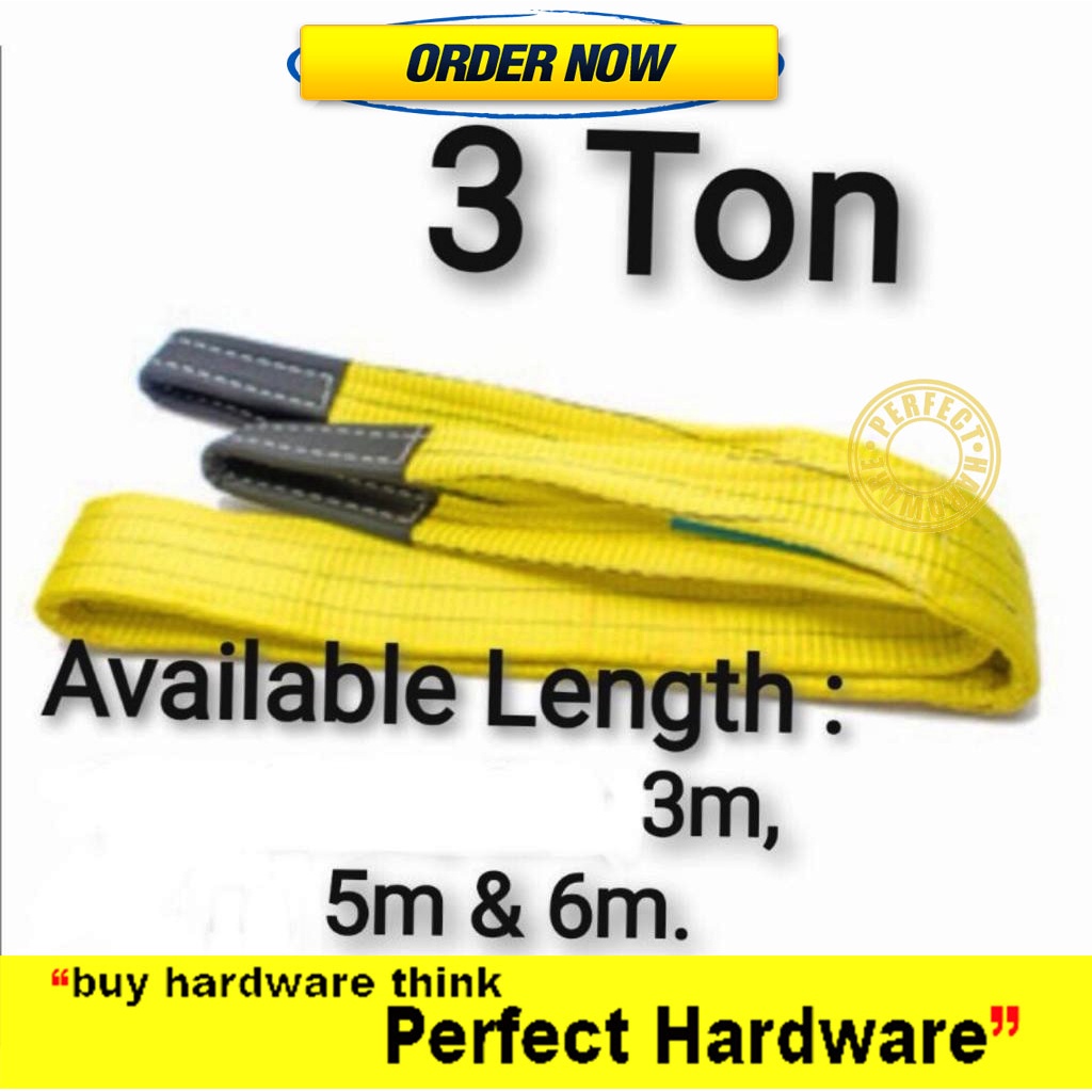 3 Ton 2 Ply Polyester Webbing Sling x 3M/5M/6M | Shopee Malaysia