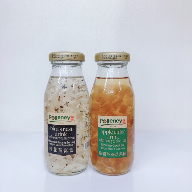 【Polleney保龄】Bird Nest Drink / Apple Cider Drink 200ml 桂花燕窝饮 / 蜂蜜芦荟苹果醋 ...