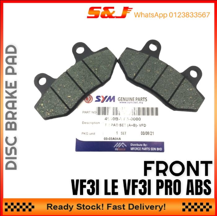 SYM VF3I 185 LE VF3I PRO VF3 ABS DISC BRAKE PAD DISC PAD SYM | Shopee ...