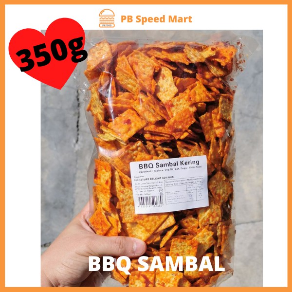 [Kerepek] 350g Opak BBQ Sambal Kering Biskuit Crispy Sambal Tapioca ...