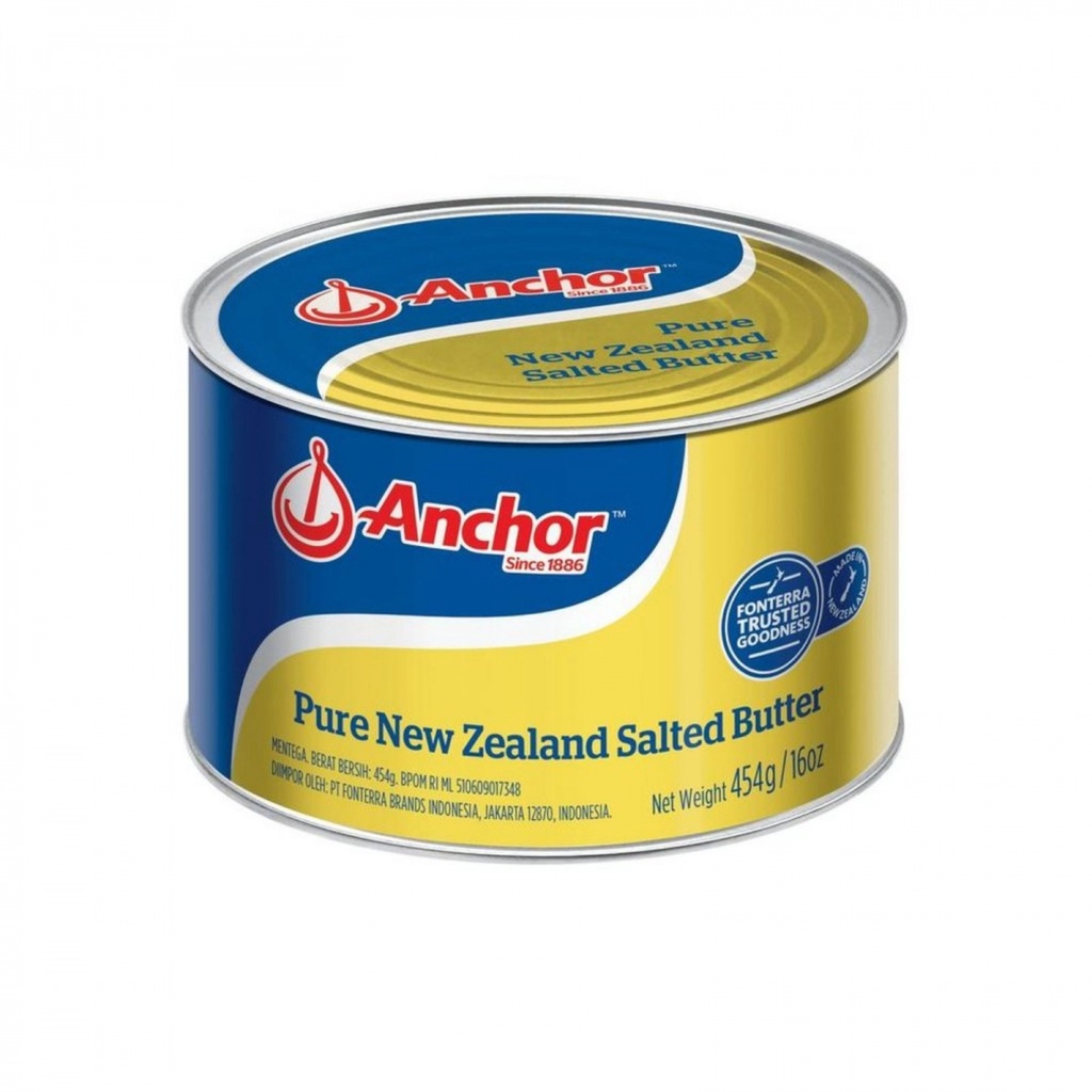 Anchor Pure Butter Tin/ Anchor Tinned Salted Butter/ 纯牛油 (454g) EXP ...