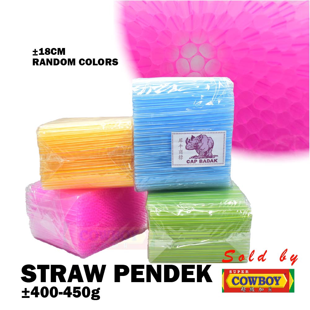 Straw giant panjang pendek Disposable Plastic Straw Drinking Straw ...