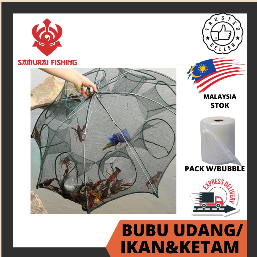 SAMURAI - Bubu Udang dan Ketam Automatik Bento Ketam 4/6/8 Lubang ...