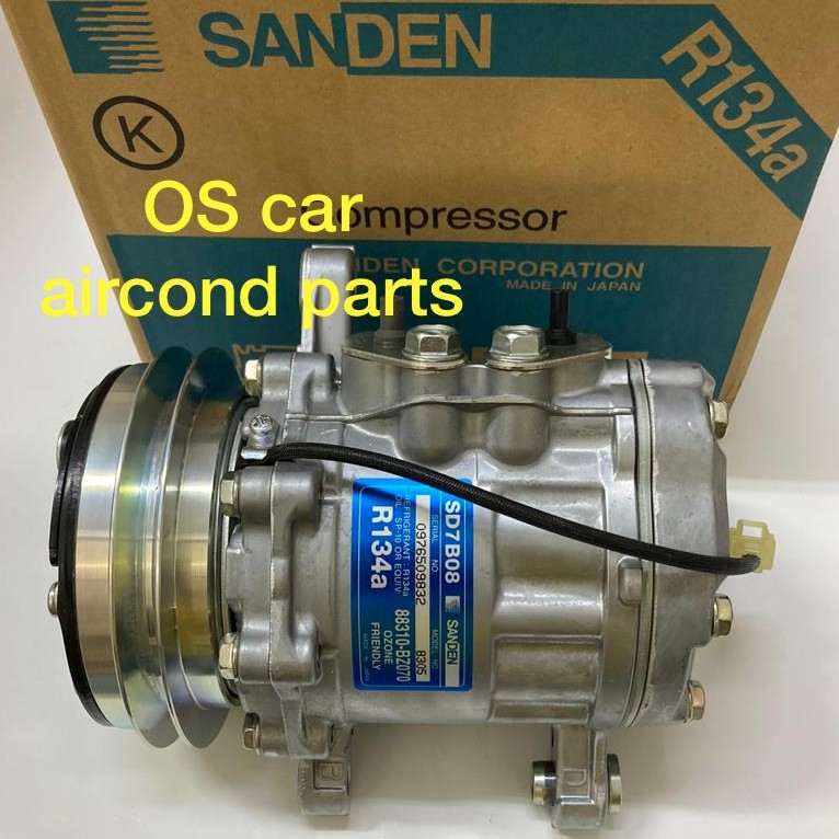 PERODUA VIVA (ORIGINAL SD7B08 SANDEN) 100%NEW COMPRESSOR (MADE IN JAPAN ...