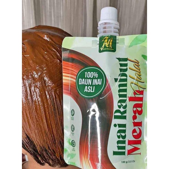 Original🔥 INAI RAMBUT MERAH HALAL | HENNA HAIR | PEWARNA INAI ASLI ...