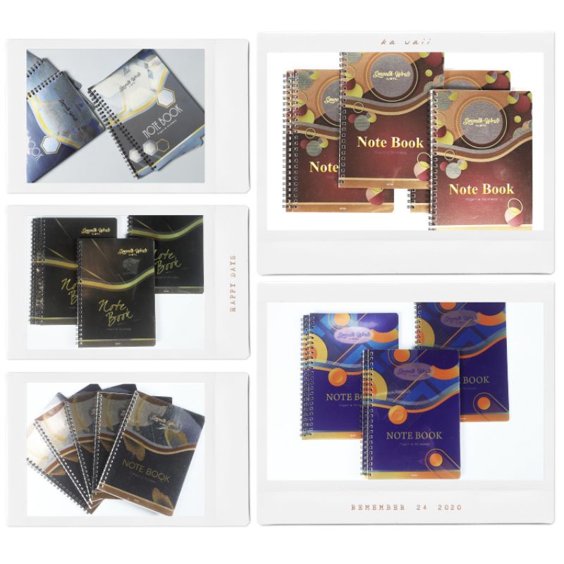 Buku Notebook A5 70gsm 50 Pages Bs7005 Ring Book 3 In 1 Spiral Buku
