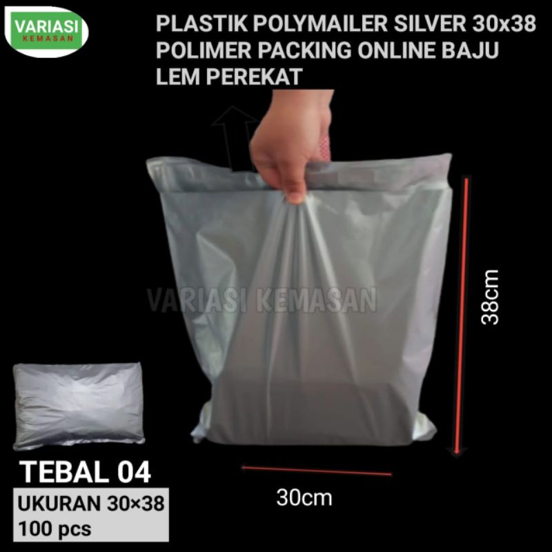 Silver ONLINE PLASTIC PACKING WITH ADHESIVE SEAL 30x38CM PLASTIC ...