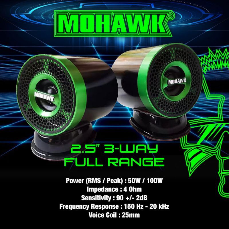 MOHAWK 2.5 INCH FULL RANGE NEW LIMITED EDITION MODEL | Shopee Malaysia
