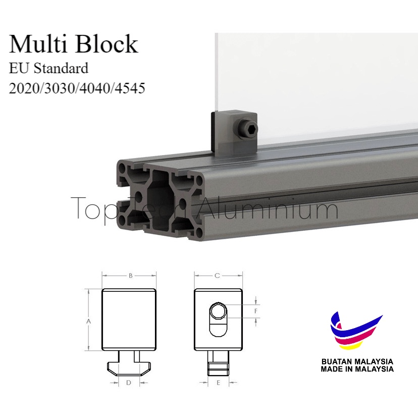 [Ready Stock/Fast Delivery]PVC Multi Block for Aluminium Profile 2020 ...