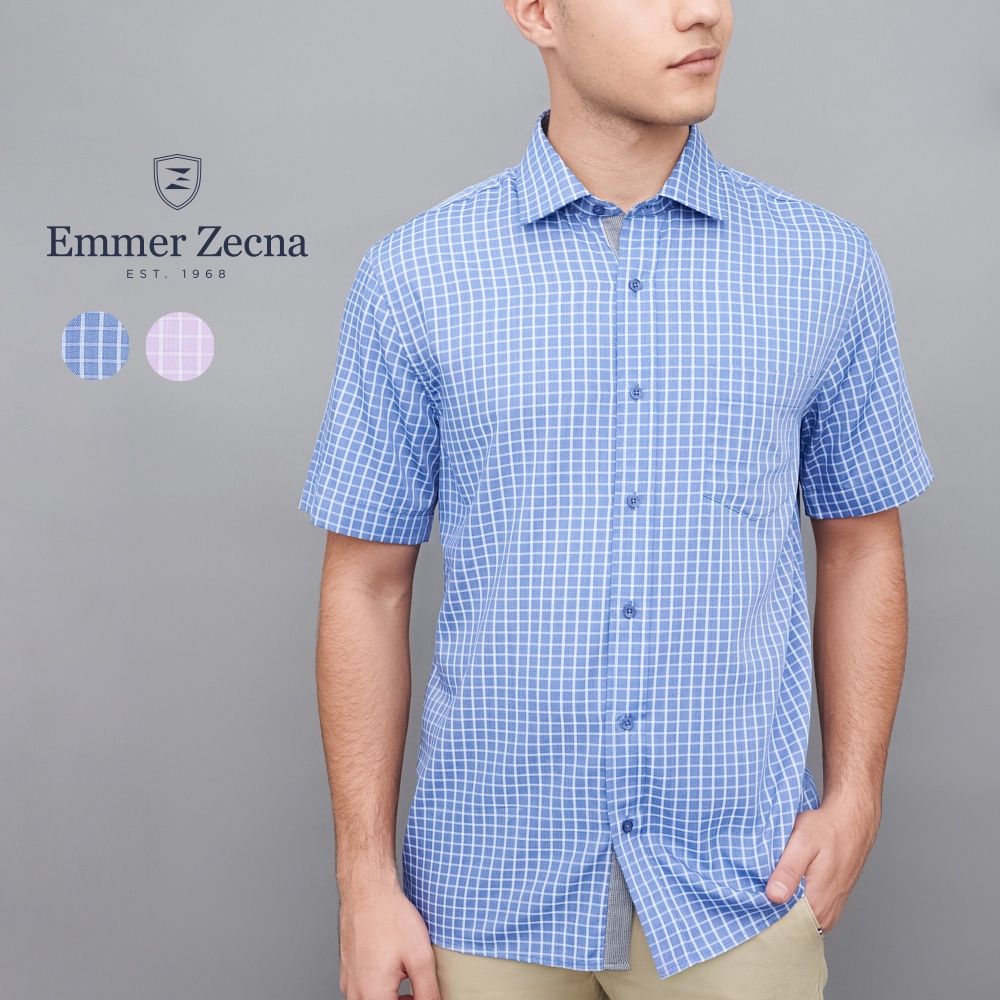 Emmer Zecna Men's Bamboo Mix Micro Fiber Regular Fit Stripe Short ...