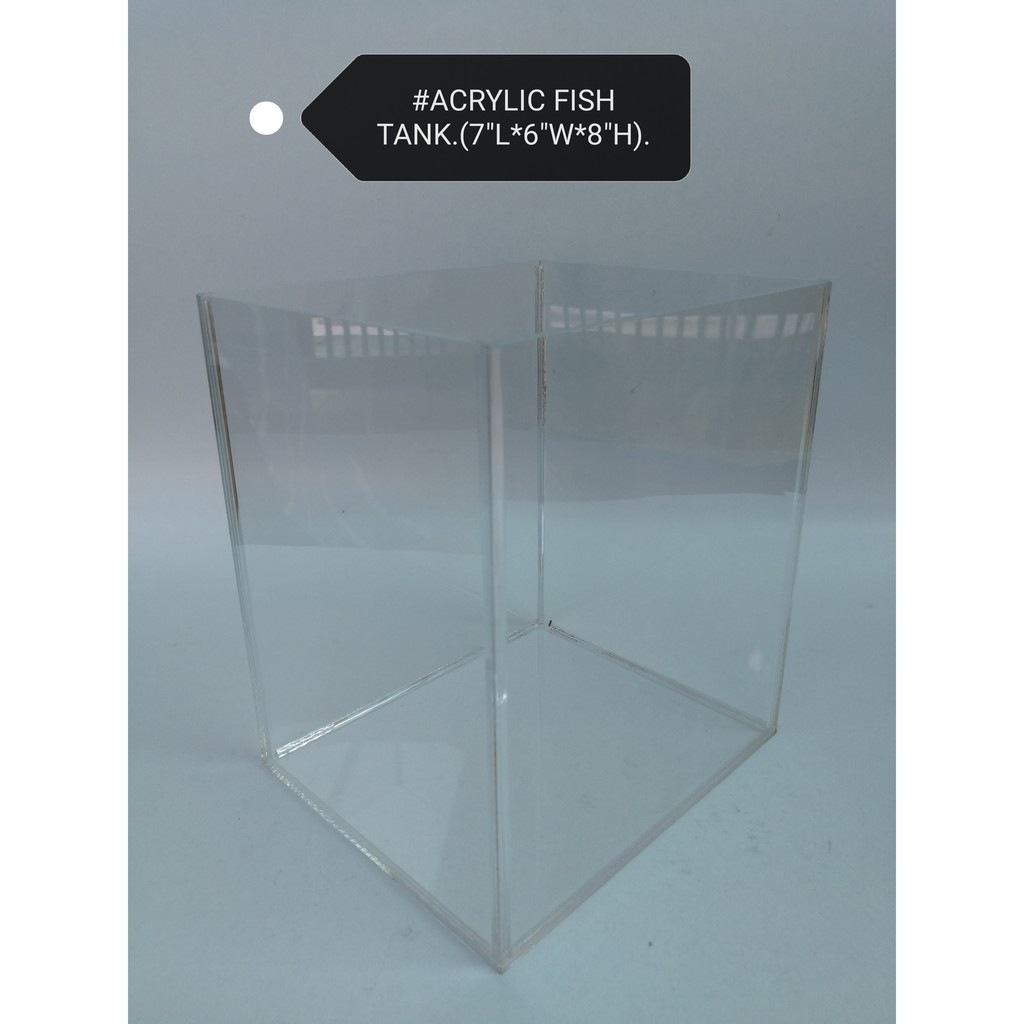Acrylic Betta Aquarium Tall Fish Tank 18cm x 15cm x 20cm | Shopee Malaysia