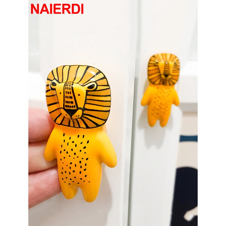 NAIERDI Cartoon Furniture Handles Animal Drawer Knob Ceramic Cabinet ...