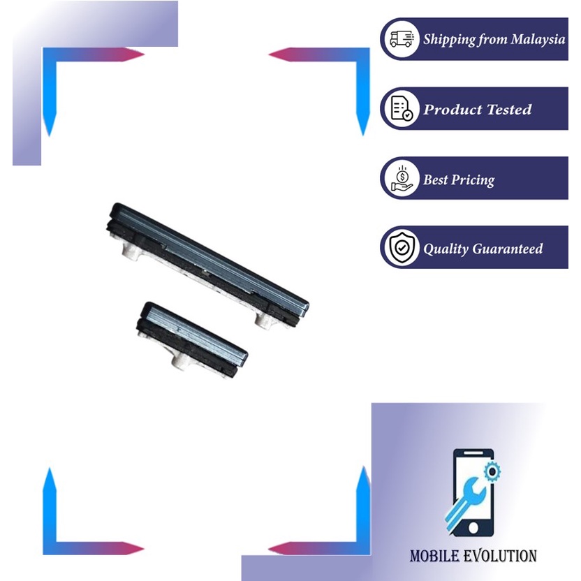 SM Note 10 Plus On Off + Volume Button Replacement Part (Black/Silver ...