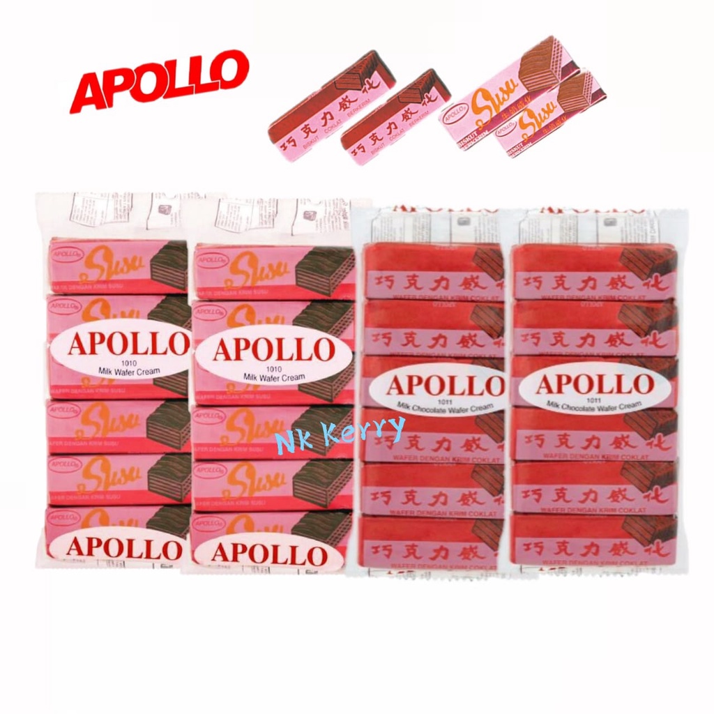 APOLLO MILK CHOCOLATE & MILK WAFER CREAM 12G x 48PCS | Shopee Malaysia