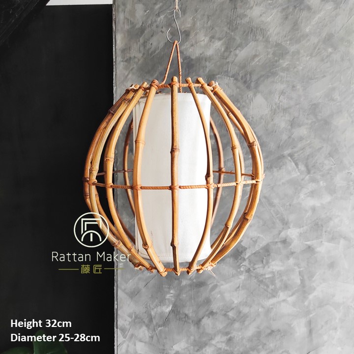 Rattan Hanging Lamp Shade / Natural Handmade / Lampu Hiasan ...