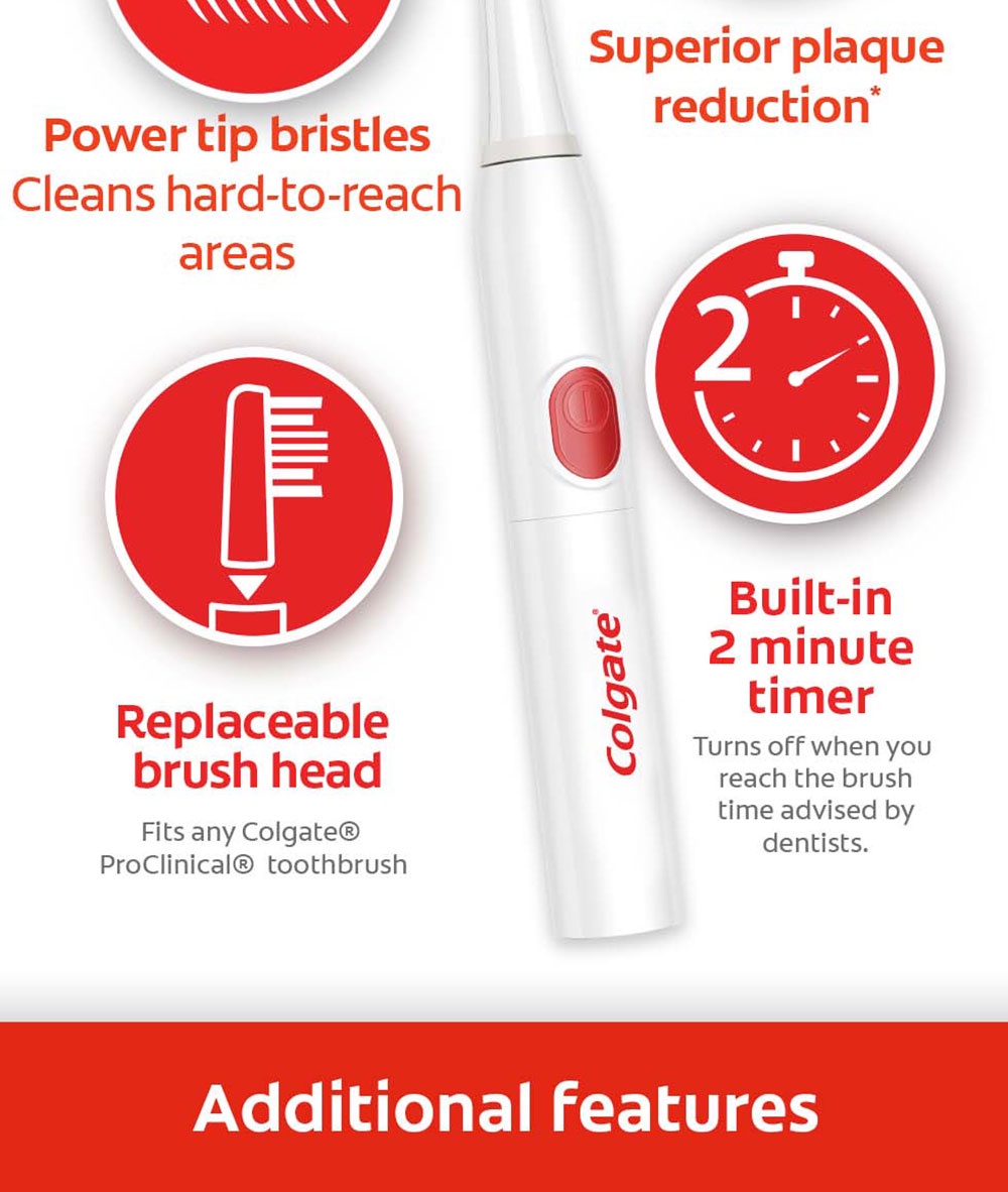 Colgate Proclinical B150 Deep Clean Battery Powered Soft Toothbrush ...