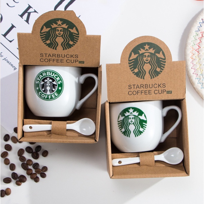 Starbucks Cup With Tea Spoon Starbucks Mug Cawan Starbucks Ceramic Mug ...