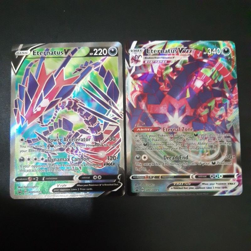 Pokemon Card TCG: Eternatus V SWSH044 & Eternatus VMAX SWSH045 Full Art ...