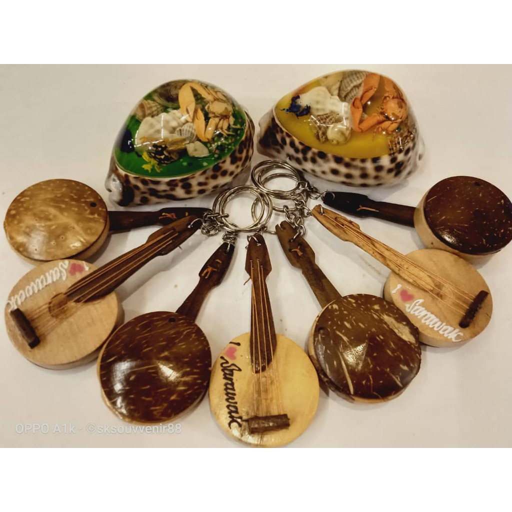 💖5pcs(RM20)💖 I Sarawak Coconut Wooden Keychain | Shopee Malaysia