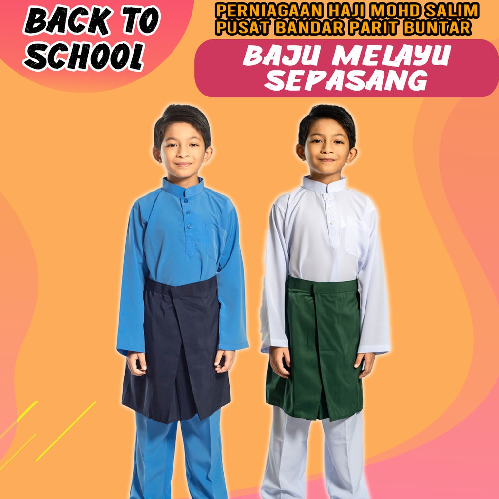 Baju Melayu Sepasang Sekolah Agama Kain Licin Koshibo KAFA Asrama ...