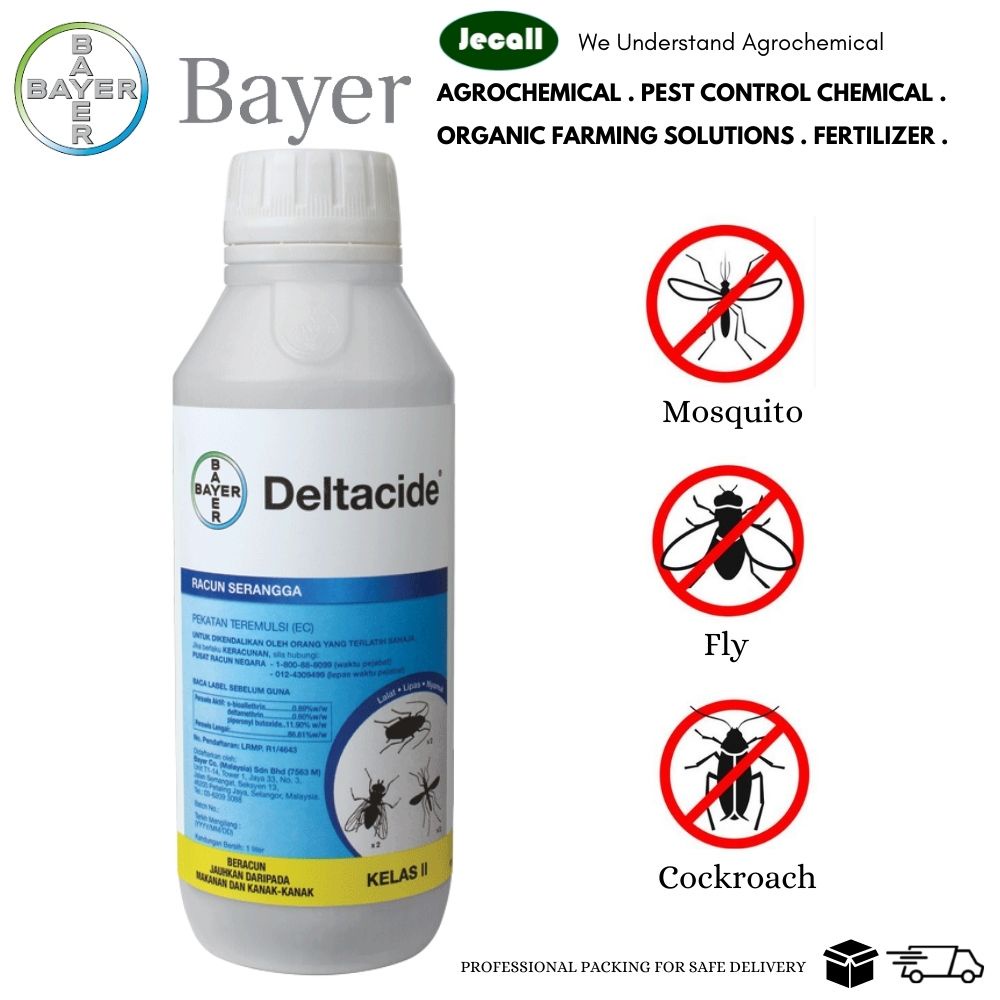 Bayer Deltacide® 1 Liter / S-bioallethrin / Deltamethrin / Piperonyl butoxide / Nyamuk / Lalat ...