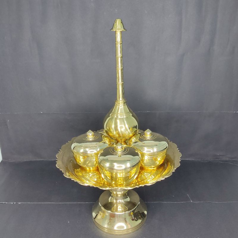 Set Renjis Air Mawar/Set Tepung Tawar/Set Bunga Rampai Tembaga (Besar ...