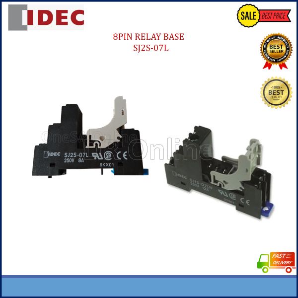 IDEC 8PIN RELAY BASE(FLAT) , FOR RJ2S, (SJ2S-07L) | Shopee Malaysia