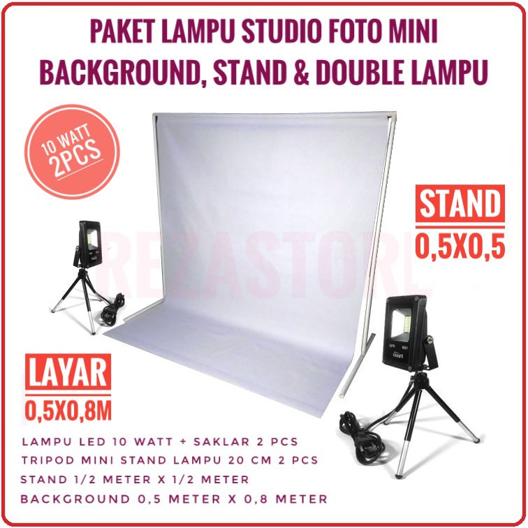 10 Watt mini Studio Photo Light Complete with mini Background Stand ...