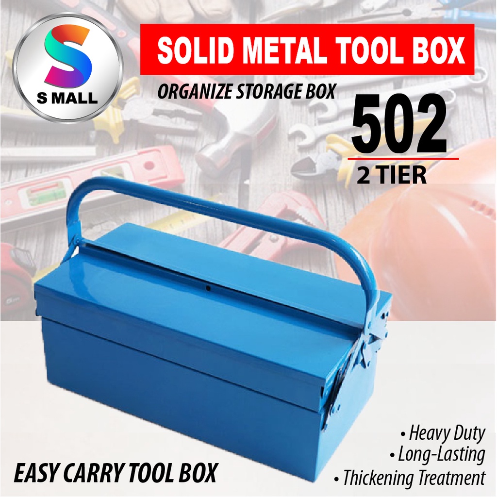 (502) 2 TIER 2 LAYERS HEAVY DUTY BLUE SOLID STEEL METAL 2 CANTILEVER ...