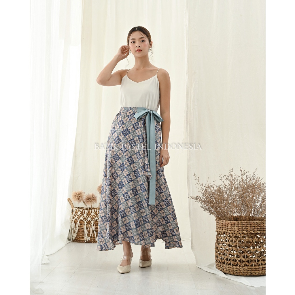 Anna Batik Skirt Batik Skirt/ Viscose Stamped Batik Pastel Indonesia ...