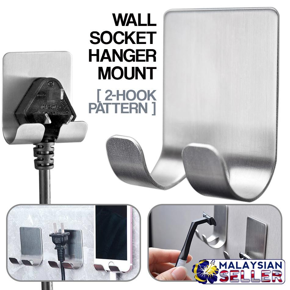 Wall Socket Hanger [ 2-Hook Pattern ] | Shopee Malaysia