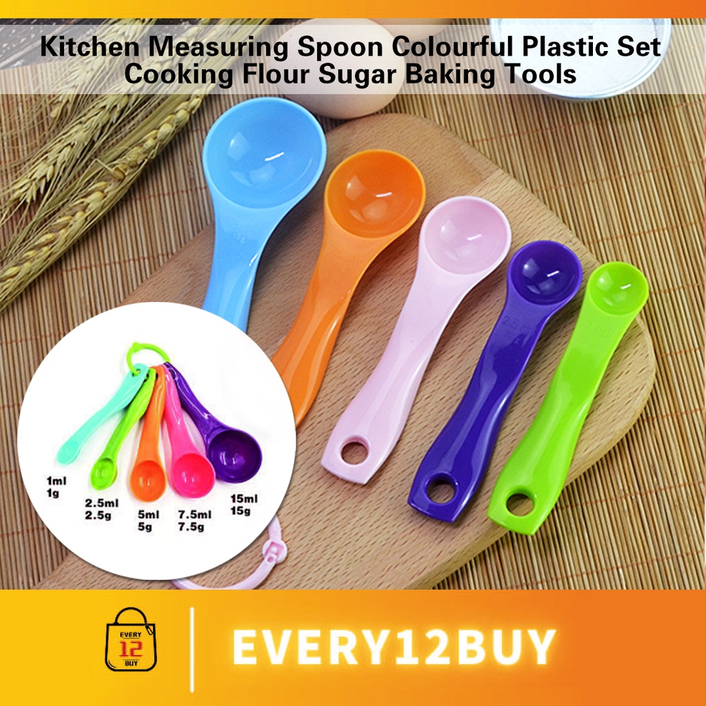 Kitchen Measuring Spoon Colorful Plastic Measuring Spoon Set Kitchen ...