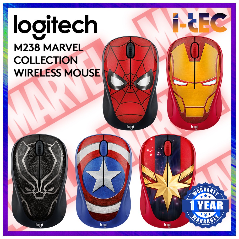 Logitech M238 Marvel Collection Wireless Mouse | Shopee Malaysia