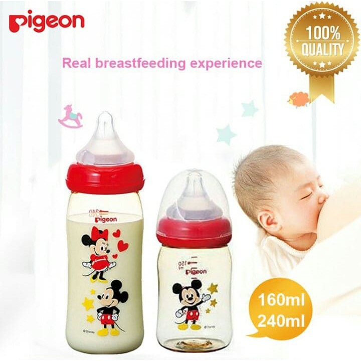 (Ready Stock)Pigeon Wide Neck milk bottle PPSU Bottle botol susu With Peristaltic Nipple ...