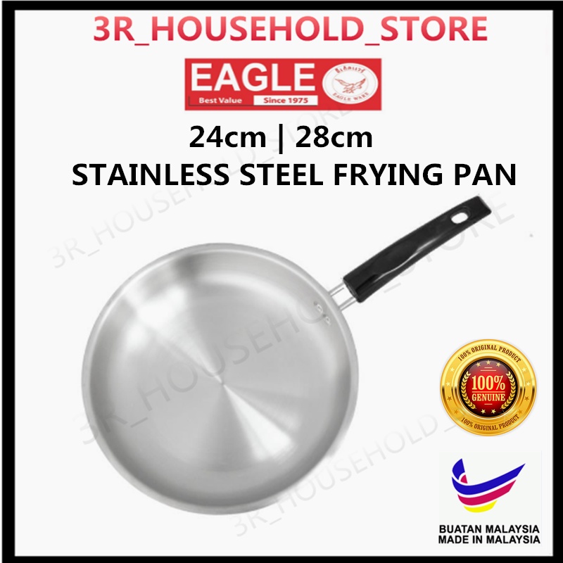 ( 100% Original ) Eagle Stainless Steel Frying Pan / Kitchen Pan- ( 24 ...