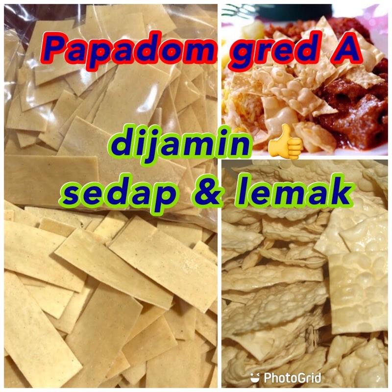 🛃🂠🔰PAPADOM PETAK GRED A (sedap dan lemak) | Shopee Malaysia