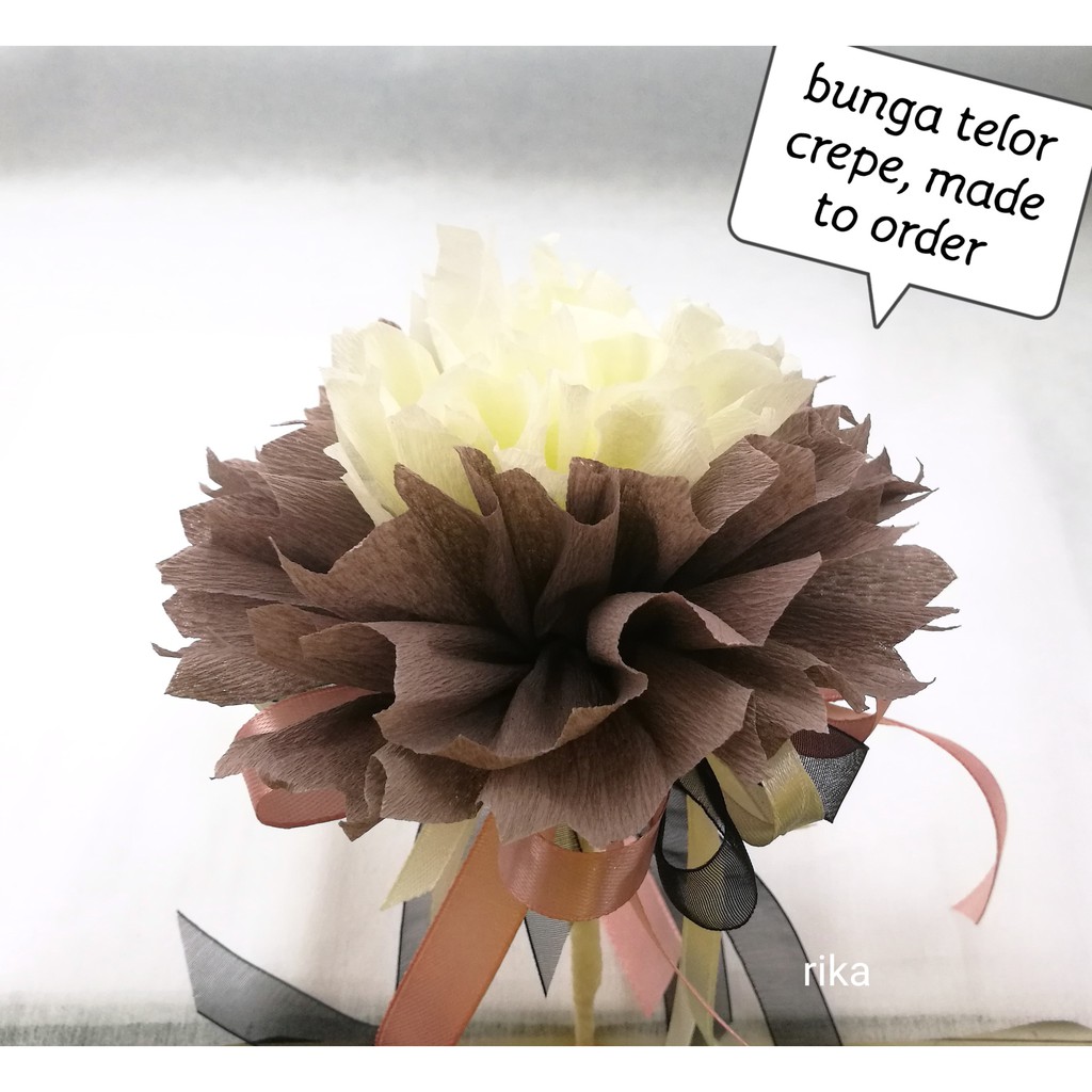 Bunga telor carnation giant crepe hand made bunga telur 1pc (made to ...