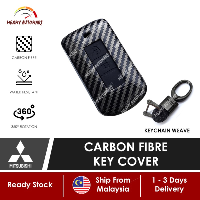 [NEW] Mitsubishi XPANDER TRITON OUTLANDER Car Key Cover Carbon Fibre ...