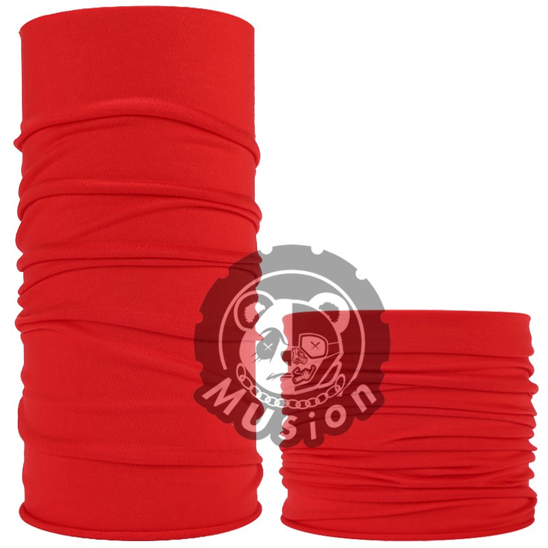 Musion Elastic Black Buff Bandana Face Mask Solid Colour Bicycle ...