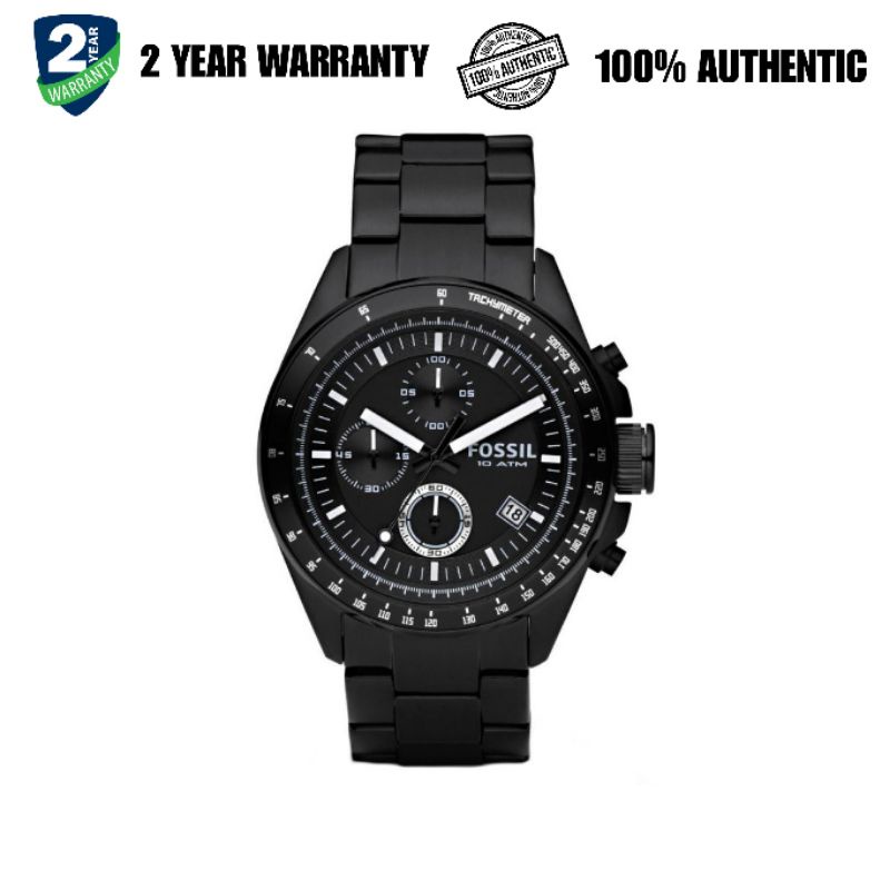 Fossil CH2601 Decker Chronograph Black Stainless steel watch (2 Year Warranty) | Shopee Malaysia