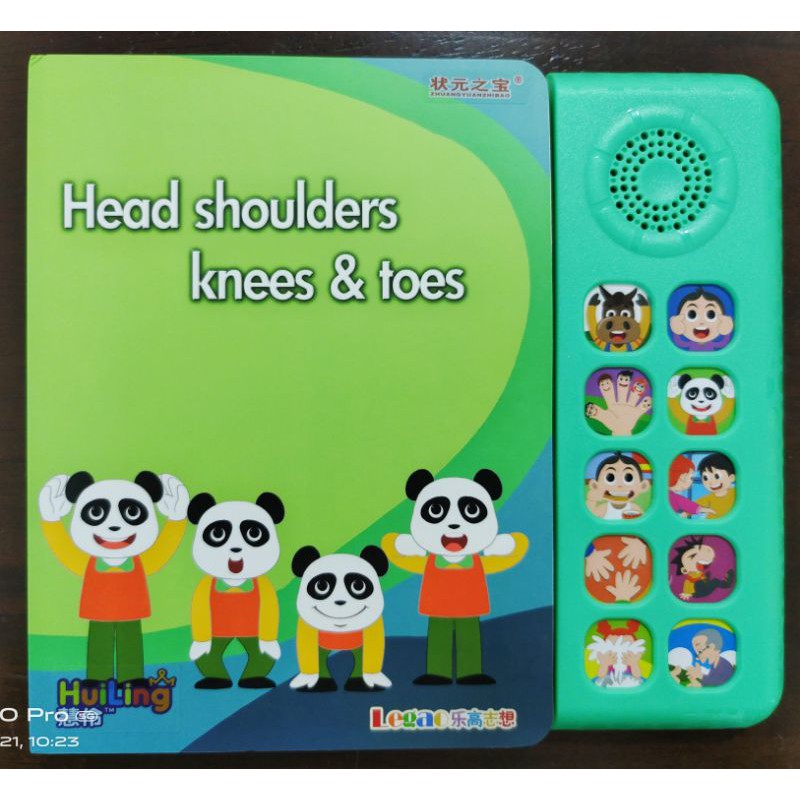 Ready Stock Head Shoulders knee and toes Children Learning Book Song ...
