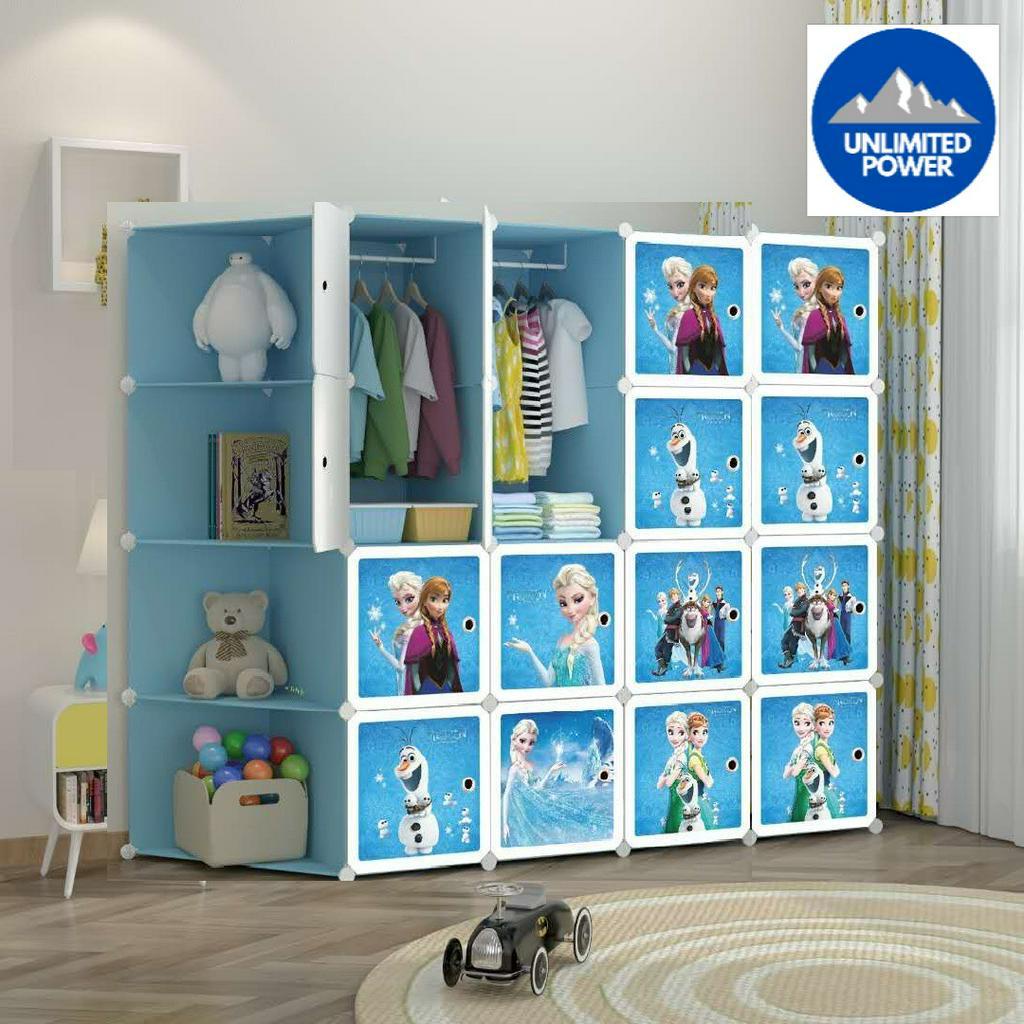 NEW FROZEN 16 cube corner DIY Multipurpose Wardrobe Cabinet Clothes ...