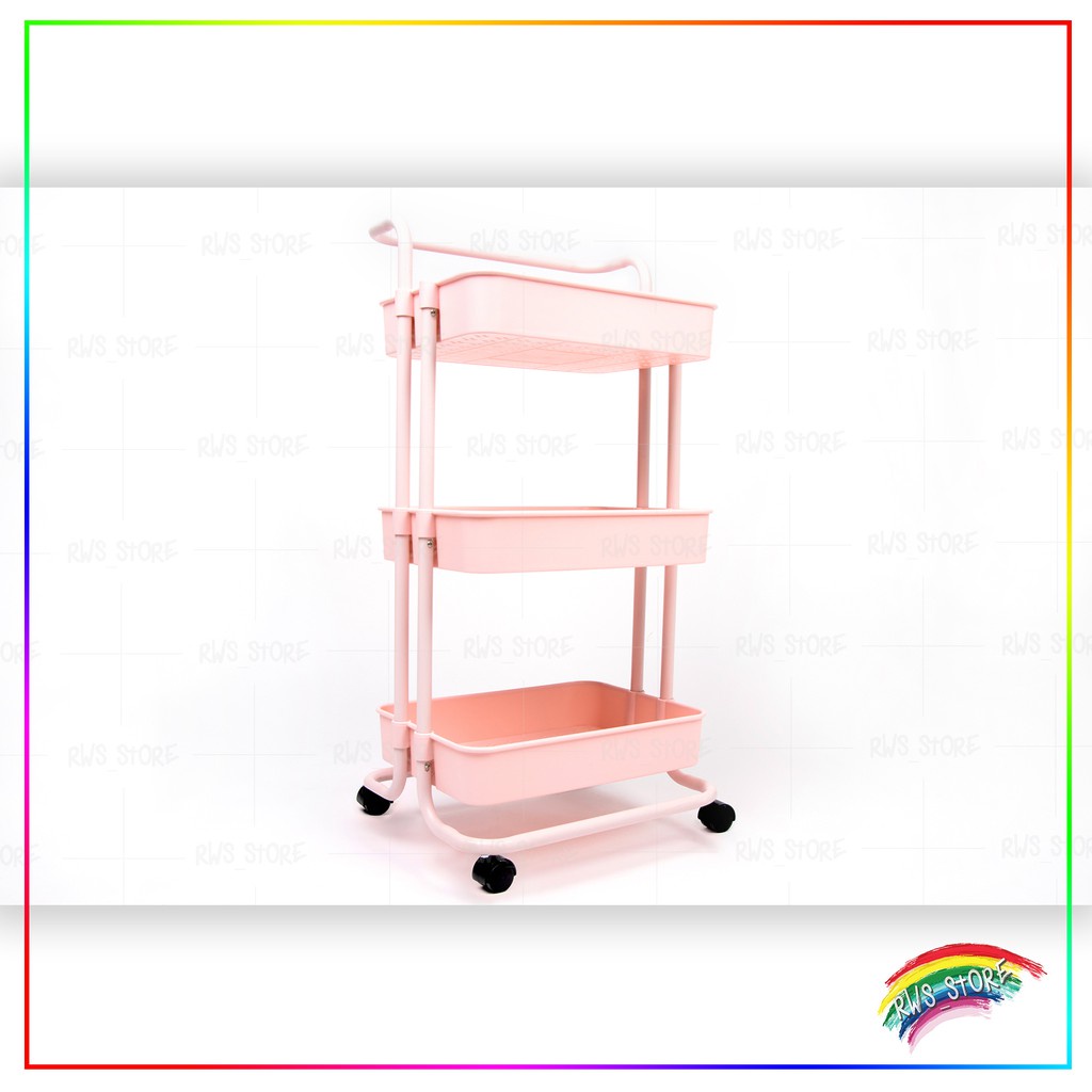 3Tier Multifunction Storage Trolley Rack Office Shelves Home Kitchen ...