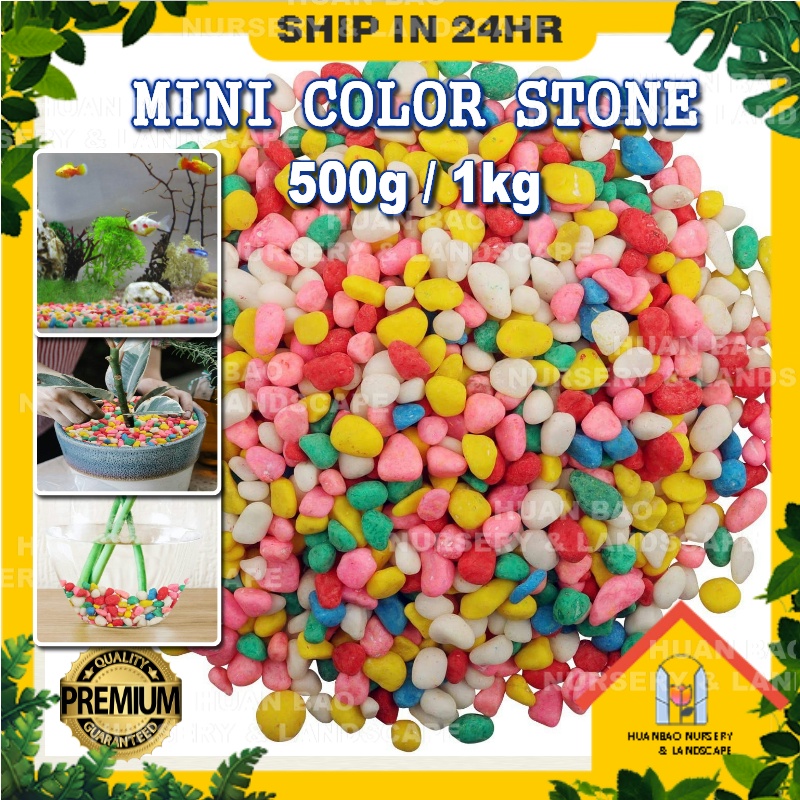 Batu Warna Warni Batu Hiasan Small Stone Batu Akuarium Warna Warni Batu ...