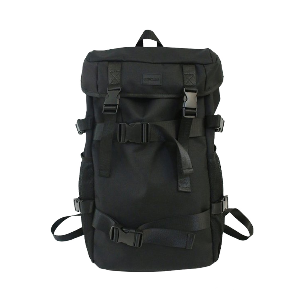 Beg Belakang Beg Galas Belakang Lelaki Black Nylon Plain Cotton ...