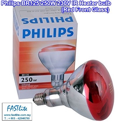 Philips BR125 250W Infra Merah Kaca Hadapan Jelas E27 230-250V | Shopee ...