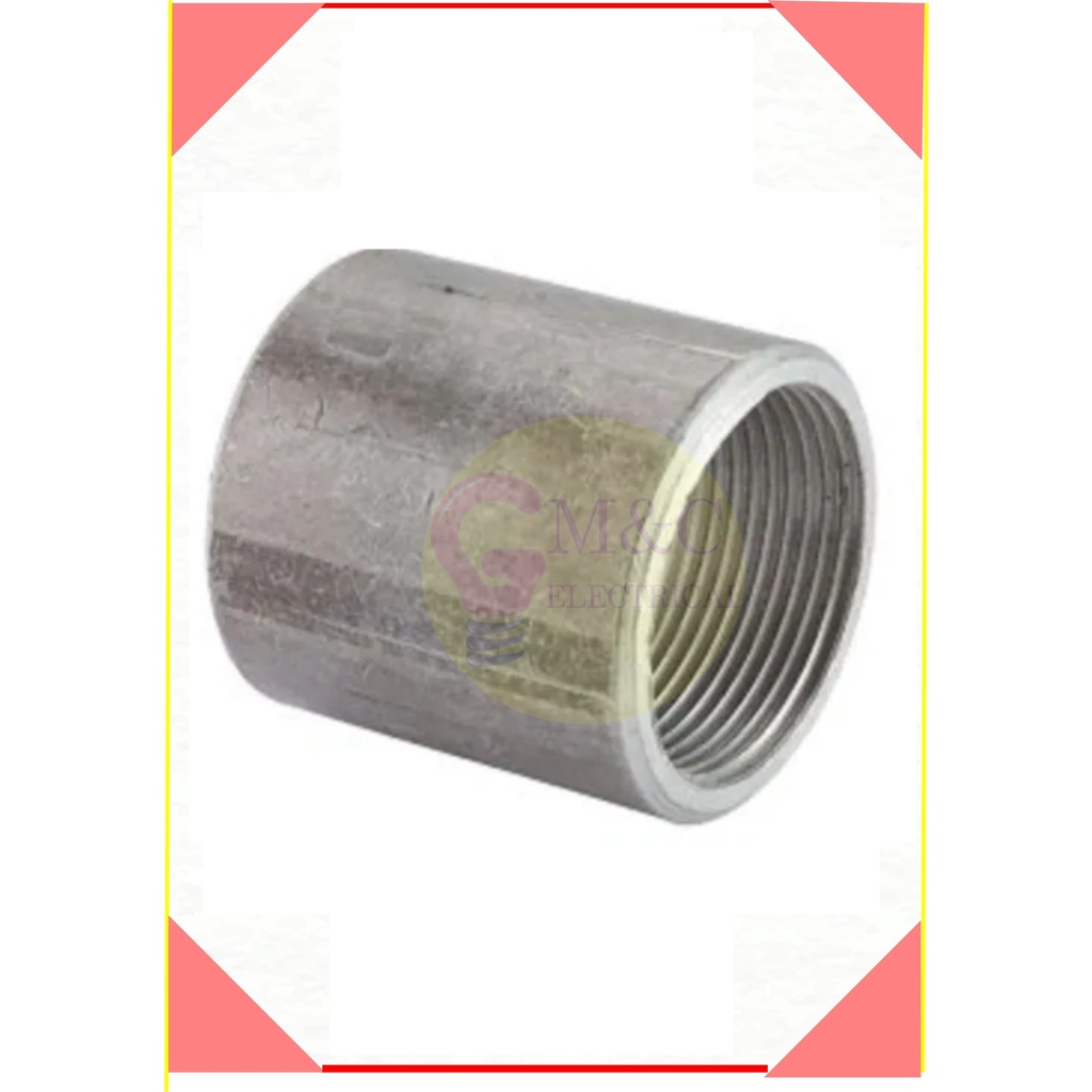 GI G.I Metal Pipe Piping Socket 30mm Joint Coupler 1 1/4 Inch Thread ...