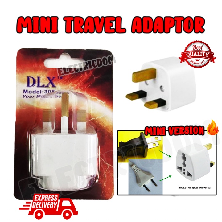 DLX 3 Pin Multi Universal Travel Adaptor for Malaysia Extension Plug ...
