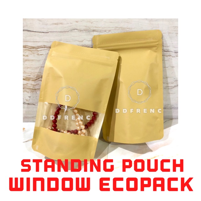 Standing Pouch WINDOW ECOPACK Litho Paper 9x15 No WINDOW Packaging ...